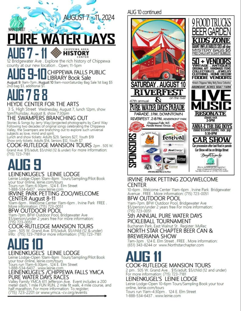 47th Annual Pure Water Days Parade & Riverfest » GO Chippewa County ...